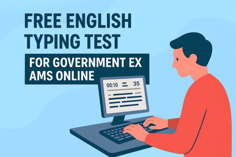 Free English Typing Test for Government Exams Online